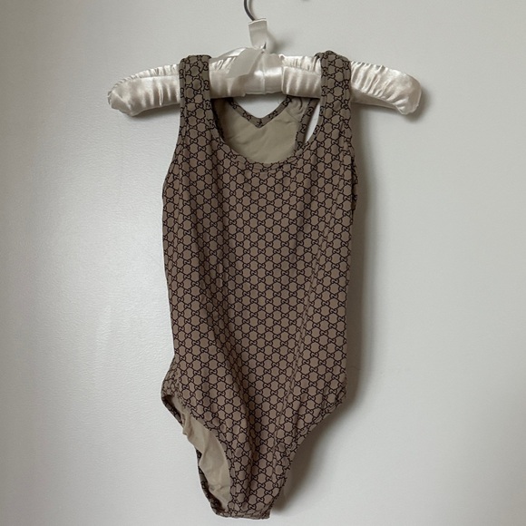 Gucci | Swim | Gucci Kids Tan Patterned Swim One Piece | Poshmark